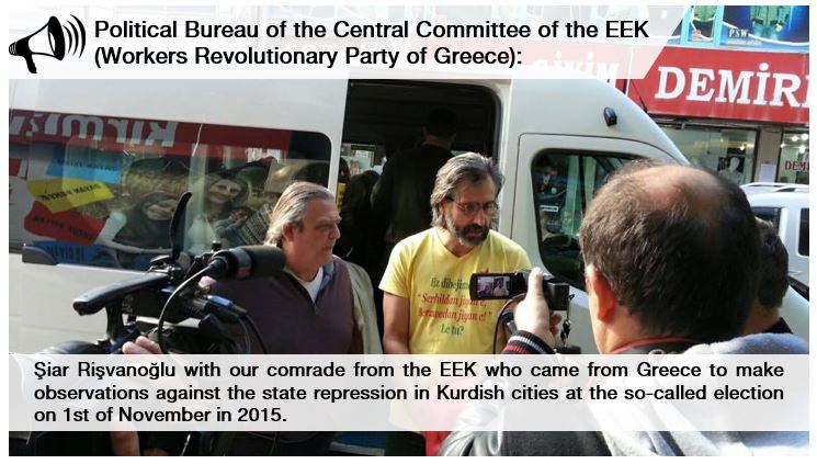 Hands off our brother Şiar Rişvanoğlu, courageous defender of civil rights and social justice in ...